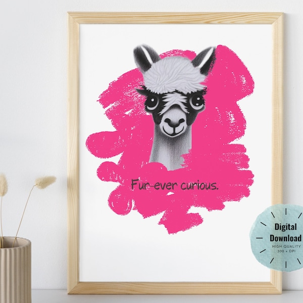 Alpaca Furry Poster - Etsy