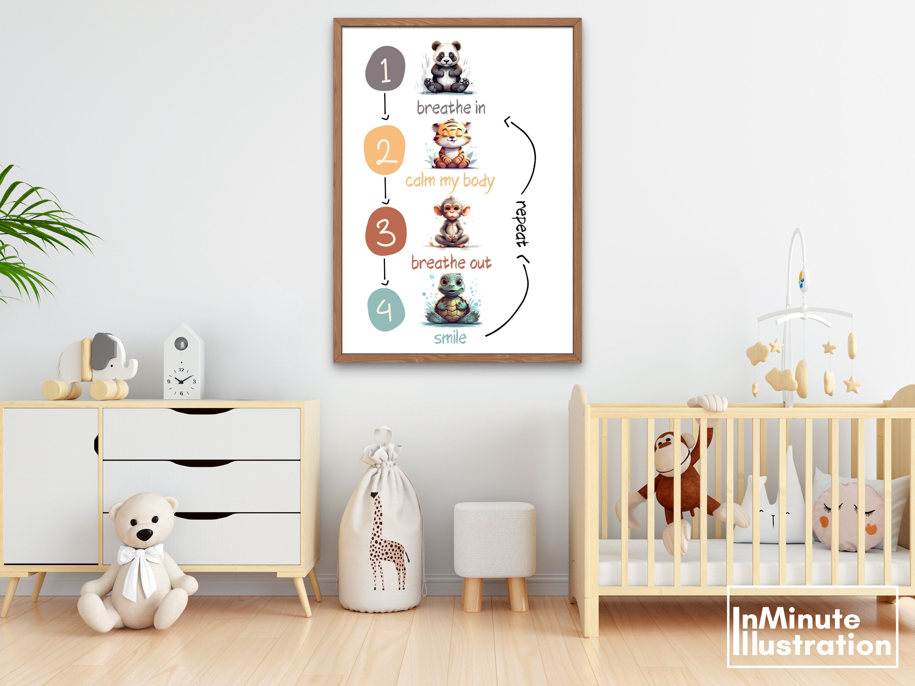 Smile Breathing Safari Poster for Children Mindfulness Breathing ...
