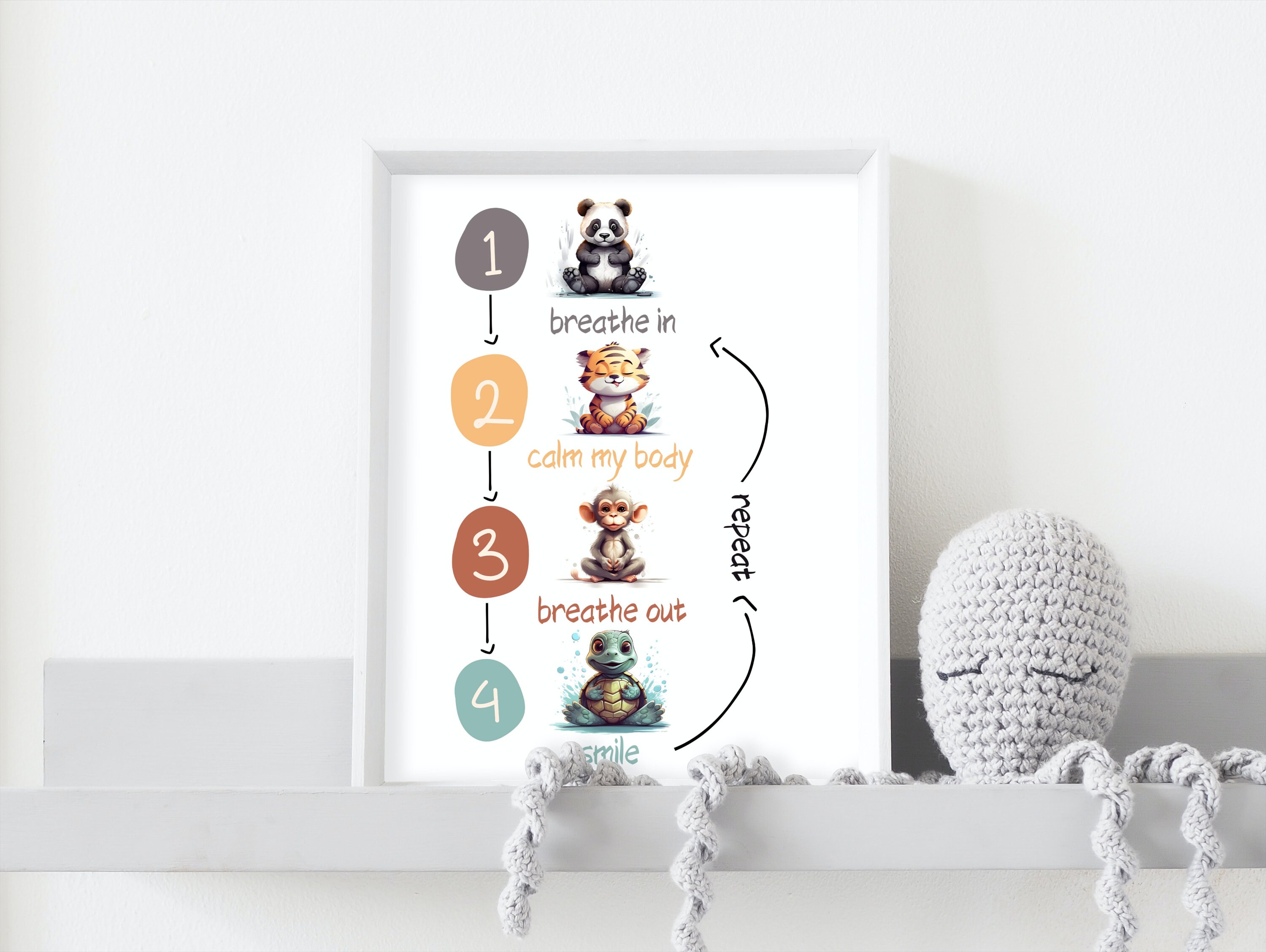 Smile Breathing Safari Poster for Children Mindfulness Breathing ...