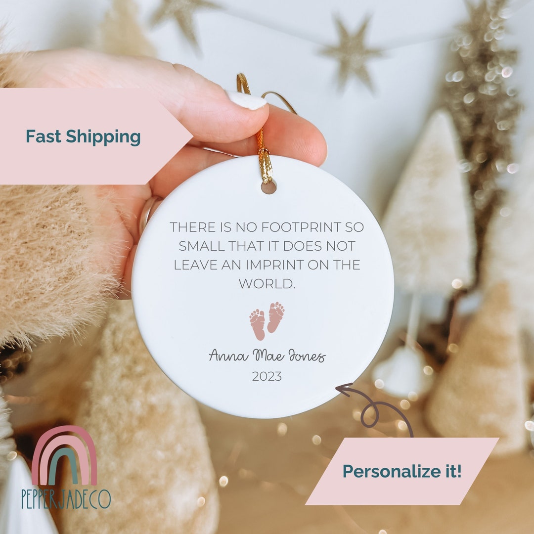 Miscarriage Christmas Ornament No Footprint Too Small Baby - Etsy