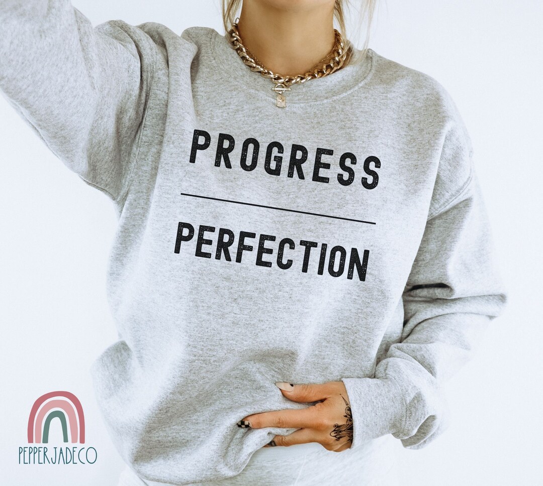 Progress Over Perfection Addiction Recovery Sweatshirt, Addiction Nurse ...