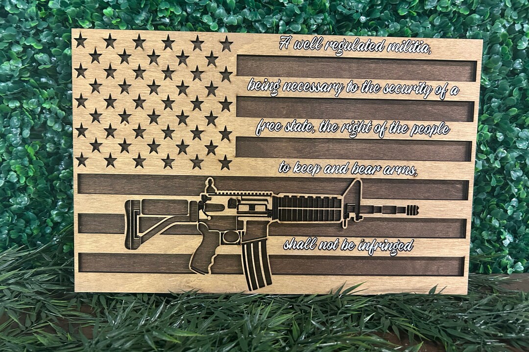 2nd Amendment Sign Stained Wood - Etsy