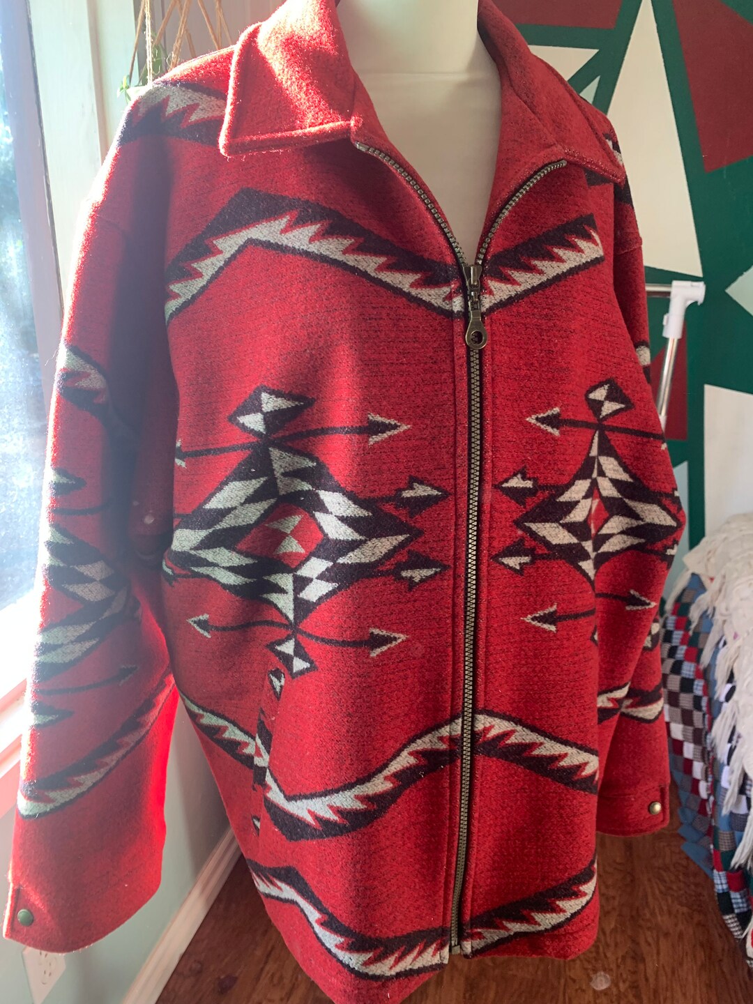 Excellent Pendleton Wool Jacket Coat Southwestern Zip up Size Large - Etsy