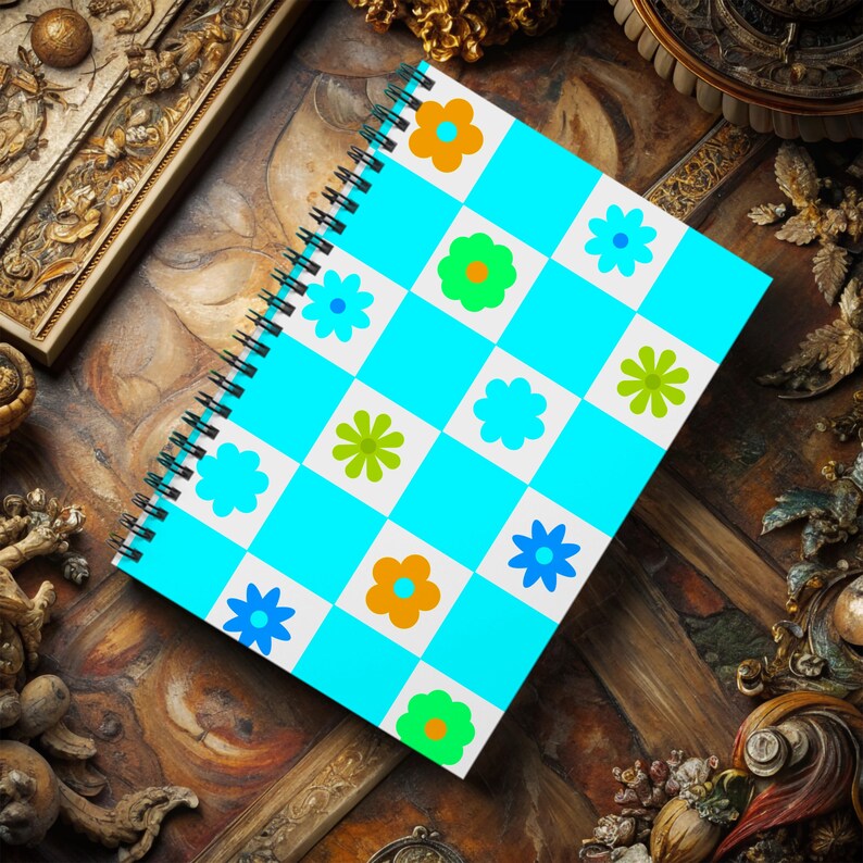 Colorful Spiral Notebook, Ruled Line Journal, Trendy Stationery ...