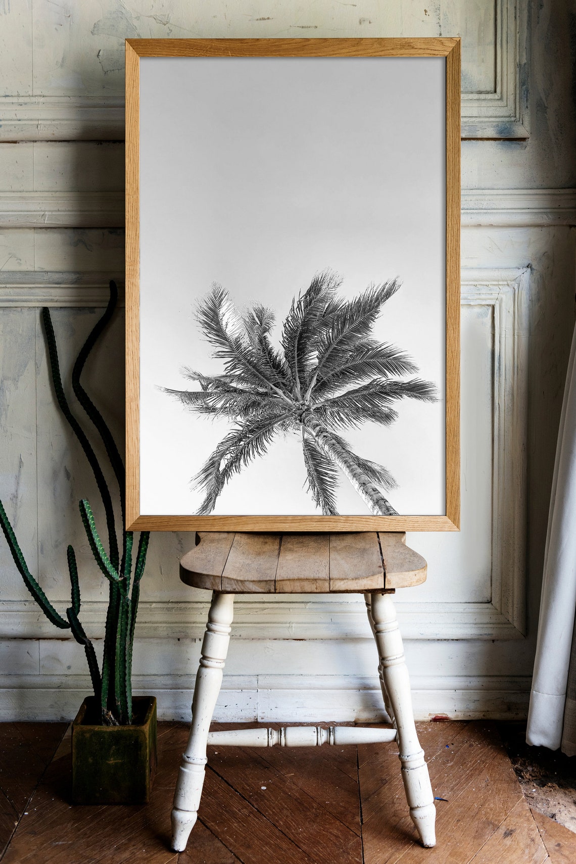 Elegant Black and White TROPICAL Photo Gallery Wall Photography Print ...
