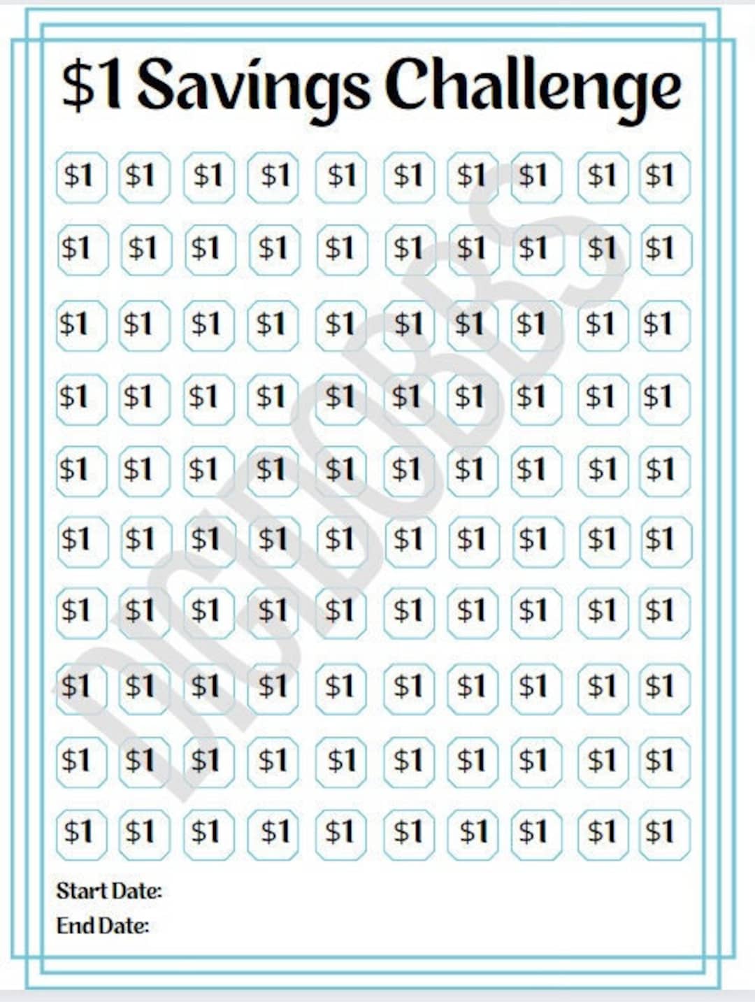 Printable Savings Challenge, Digital Download, Envelope Challenge ...