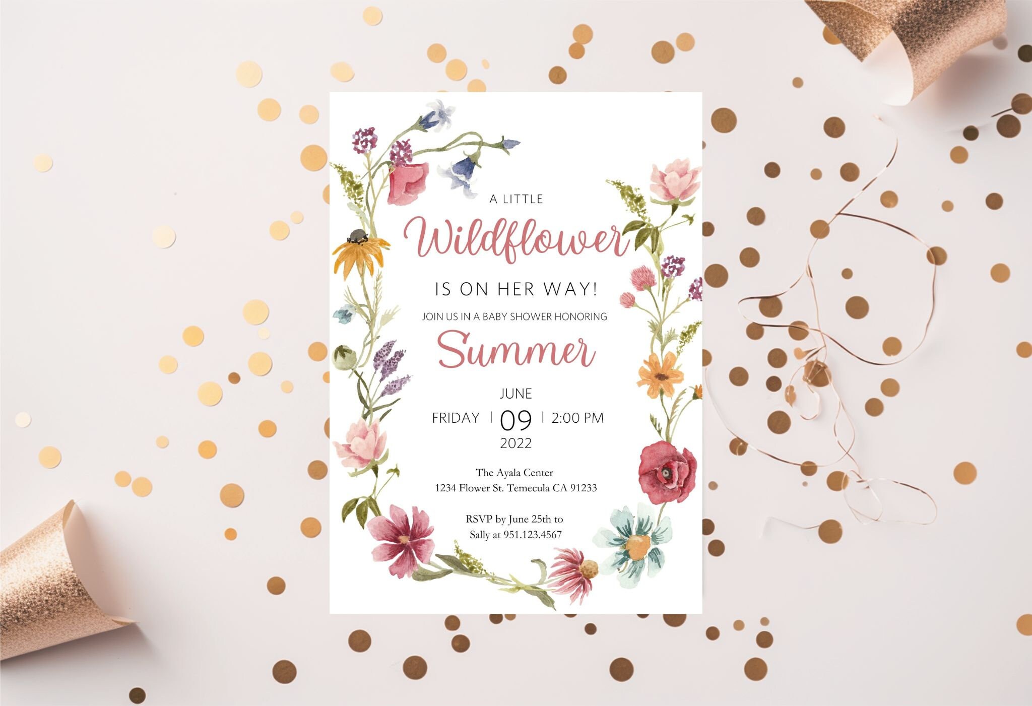 Wildflower Invitation - Etsy