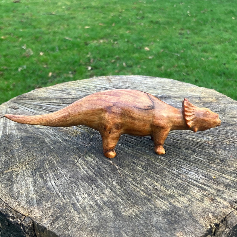 Wooden Ankylosaurus Dinosaur 7 In, Hand Carved From Translucent Agathis ...