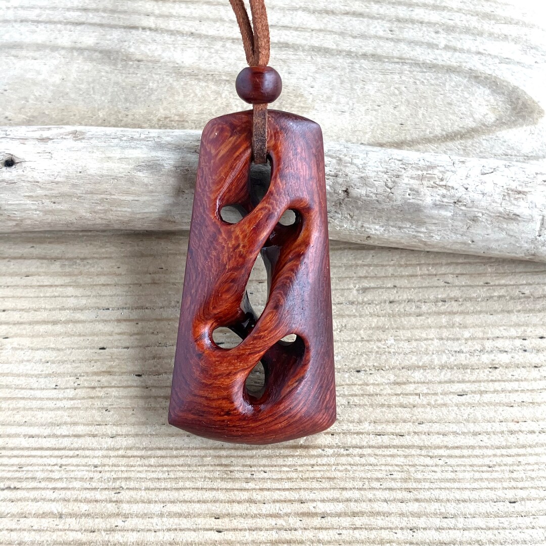Wooden Infinity Crisscross Four Leaf Clove Toki Styled Pendant Hand ...