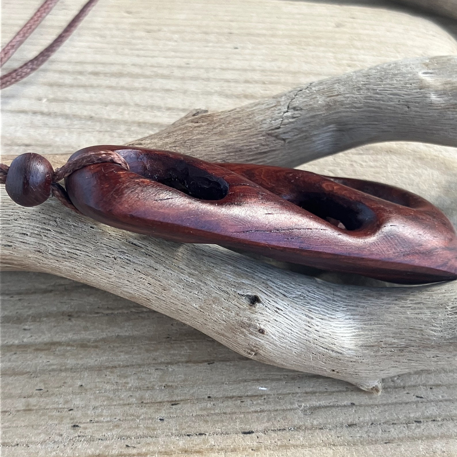 Wooden Infinity Crisscross Four Leaf Clove Toki Styled Pendant Hand ...