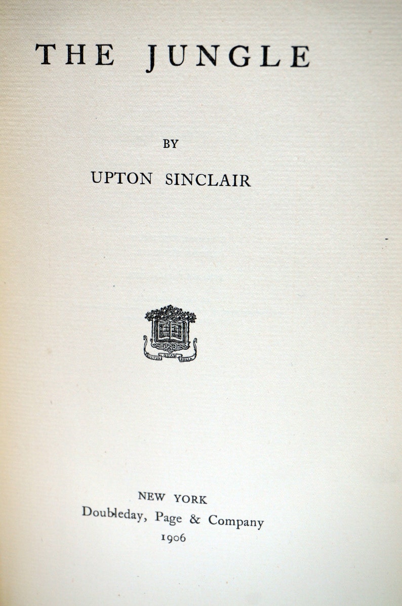 The Jungle by Upton Sinclair First Edition 1906 Rare Book - Etsy