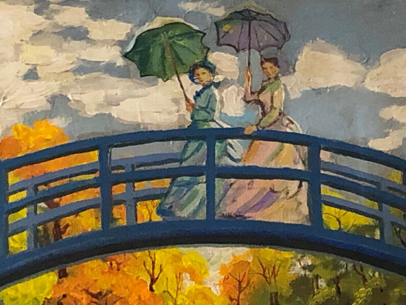 Women With Parasols on a Japanese Bridge by Claude Monet 1875 - Etsy