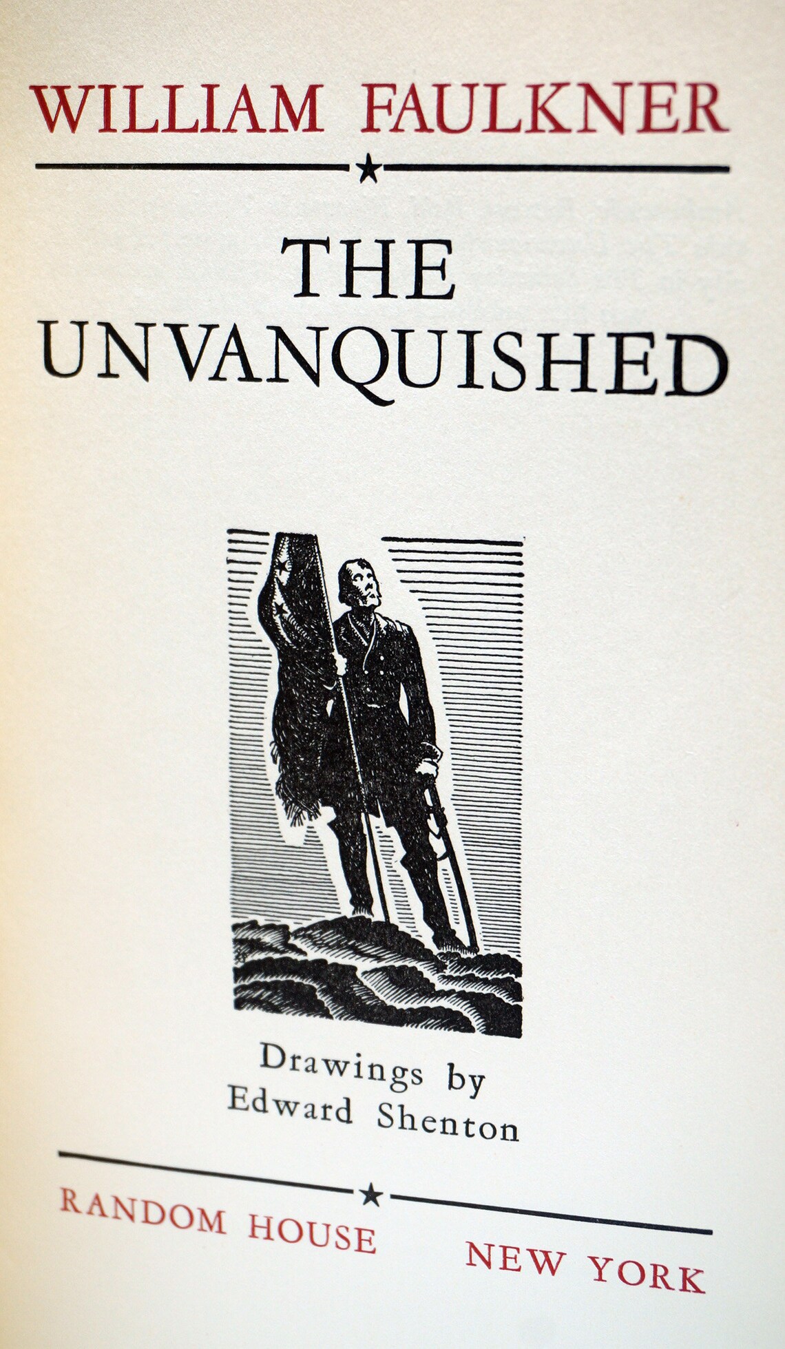 The Unvanquished by William Faulkner First Edition 1938 Rare Book - Etsy