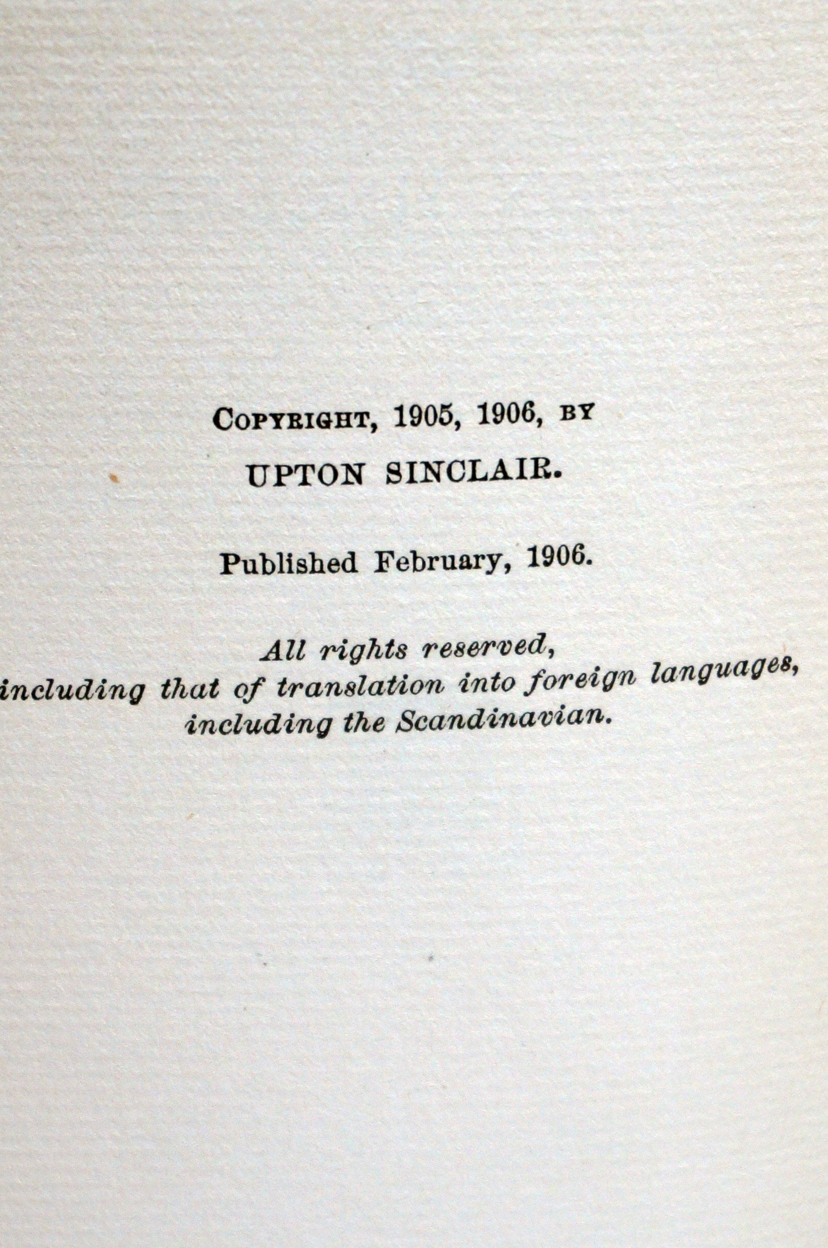 The Jungle by Upton Sinclair First Edition 1906 Rare Book - Etsy