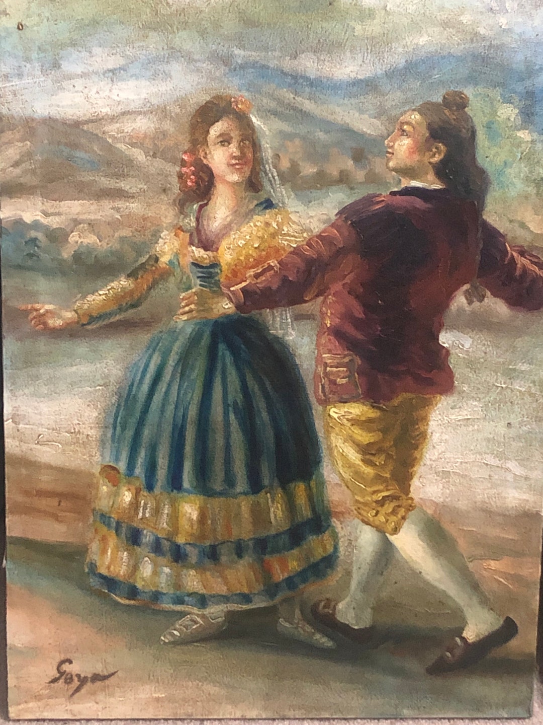 The Dance by Francisco Goya Signed Painting Oil on Canvas 1808 - Etsy