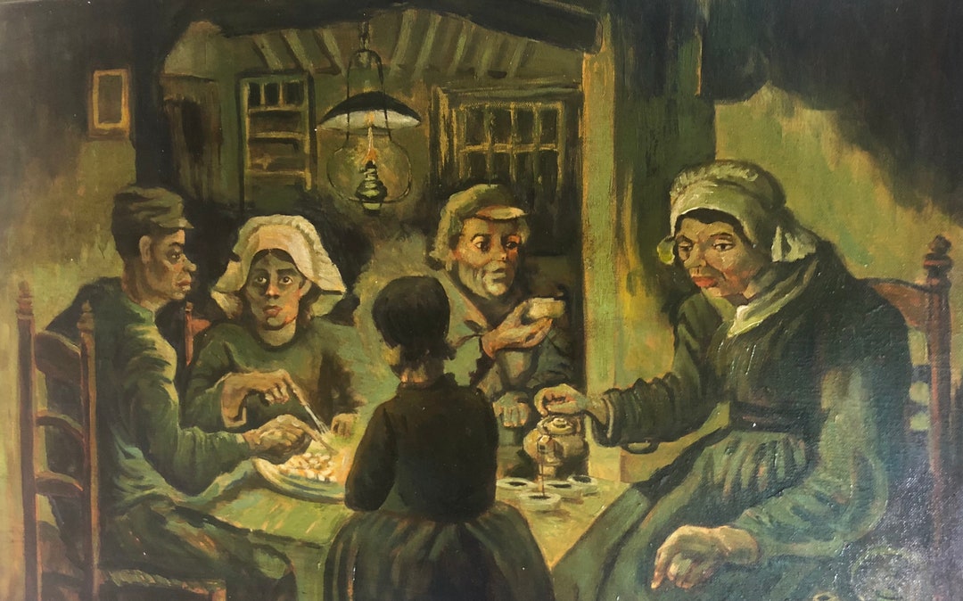 The Potato Eaters by Vincent Van Gogh Signed Painting Oil on Canvas ...