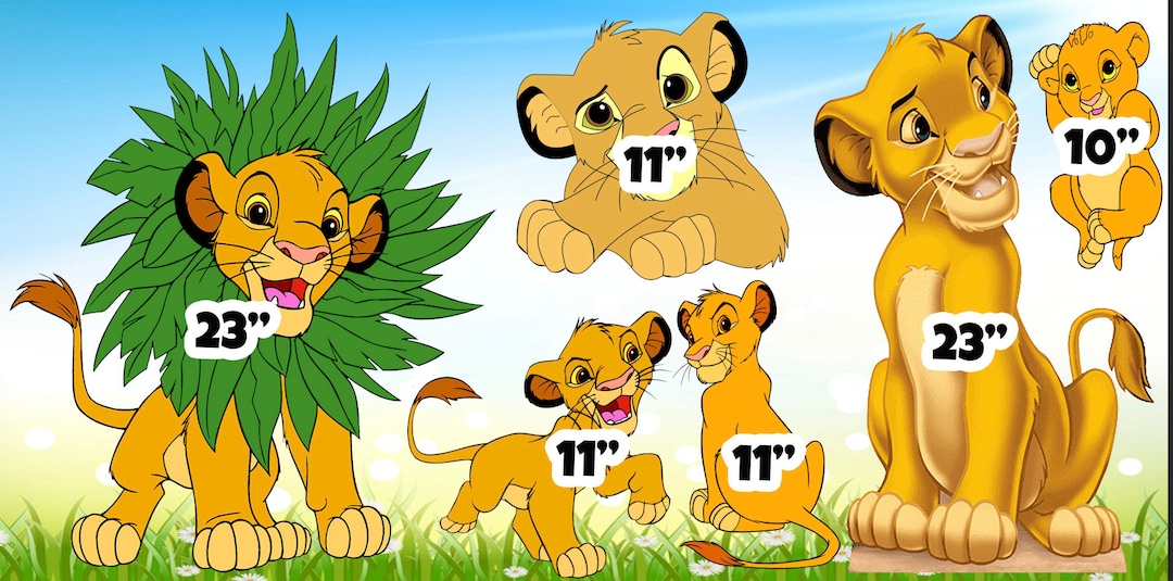 Yard Card Lawn Decor: Simba Lion King Party Props Decoration Backdrops ...