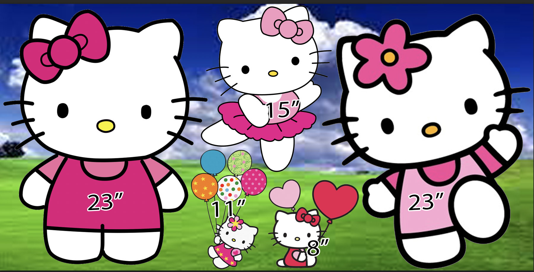 Yard Card Lawn Decor: Hello Characters Decoration Backdrops Coroplast ...