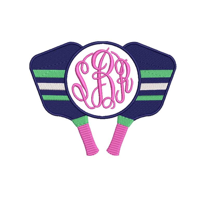 Pickleball Monogram Frame for Embroidery 3 Sizes - Etsy