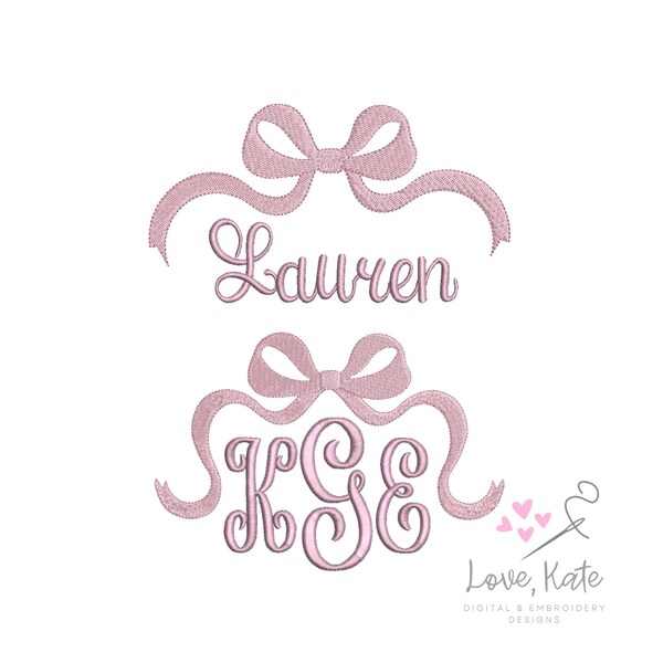 Bow Monogram - Etsy