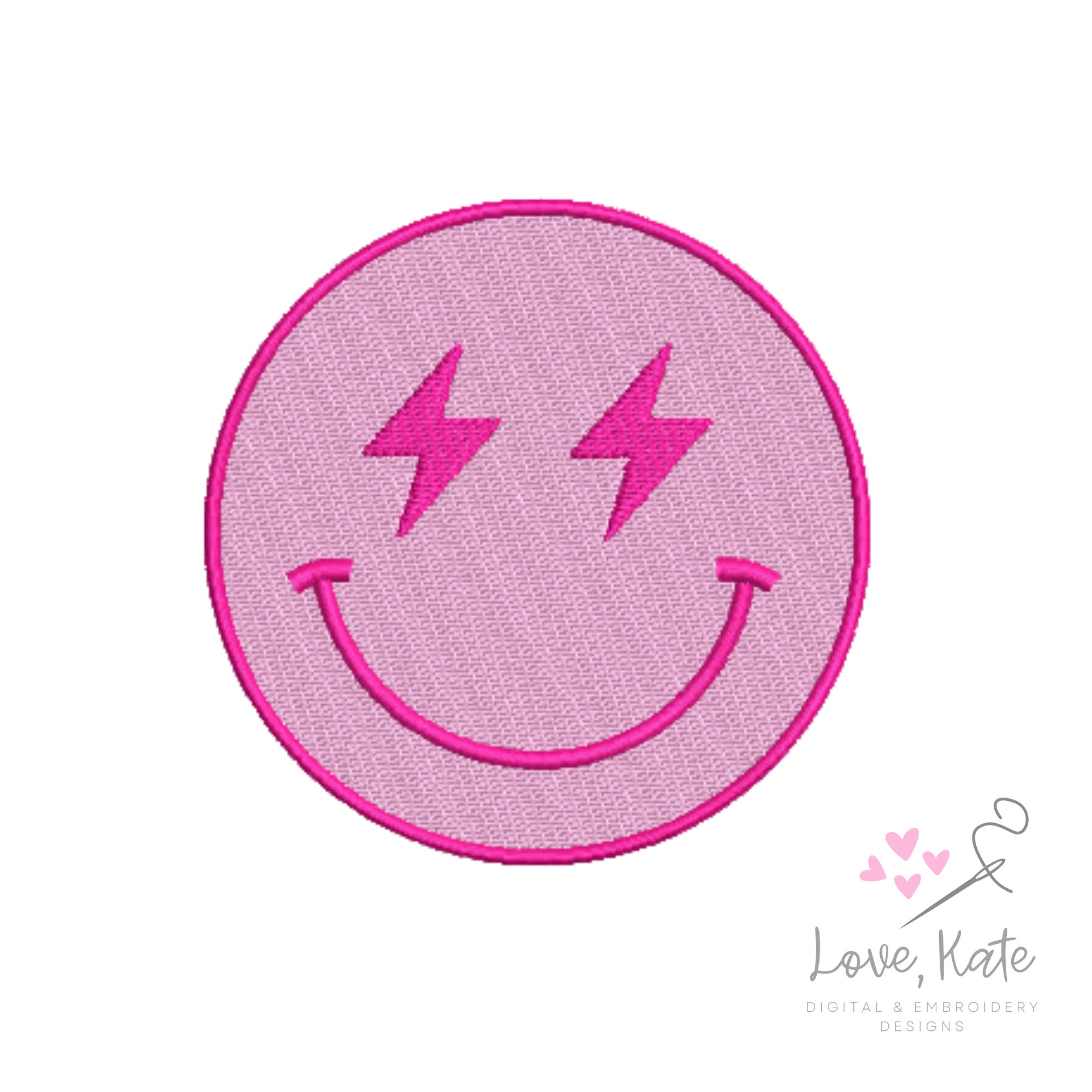 Preppy Smiley Face Embroidery Design 5 Sizes Fill & Outline - Etsy