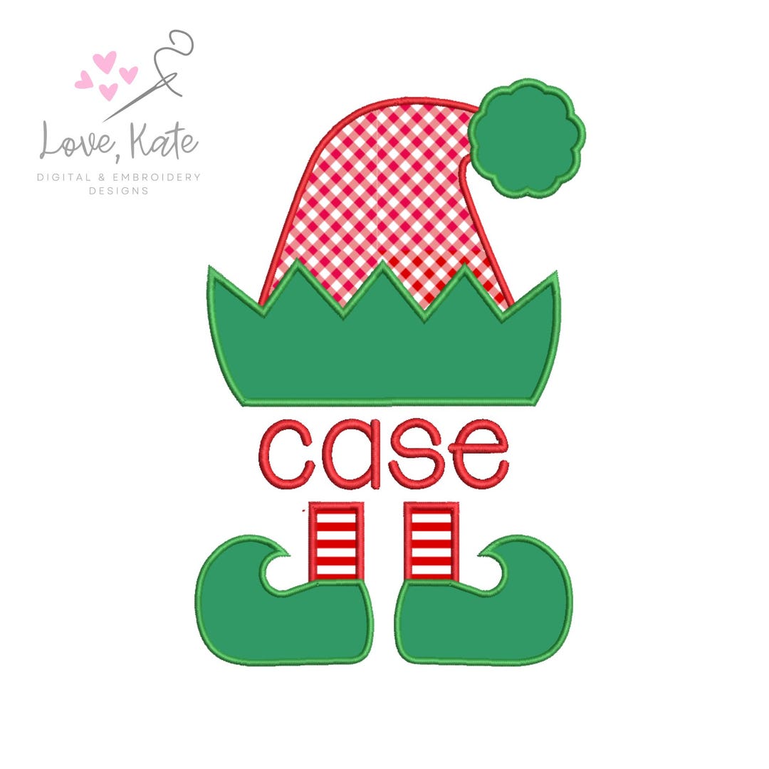 The Personalized Elf Applique - 5 Sizes - Etsy