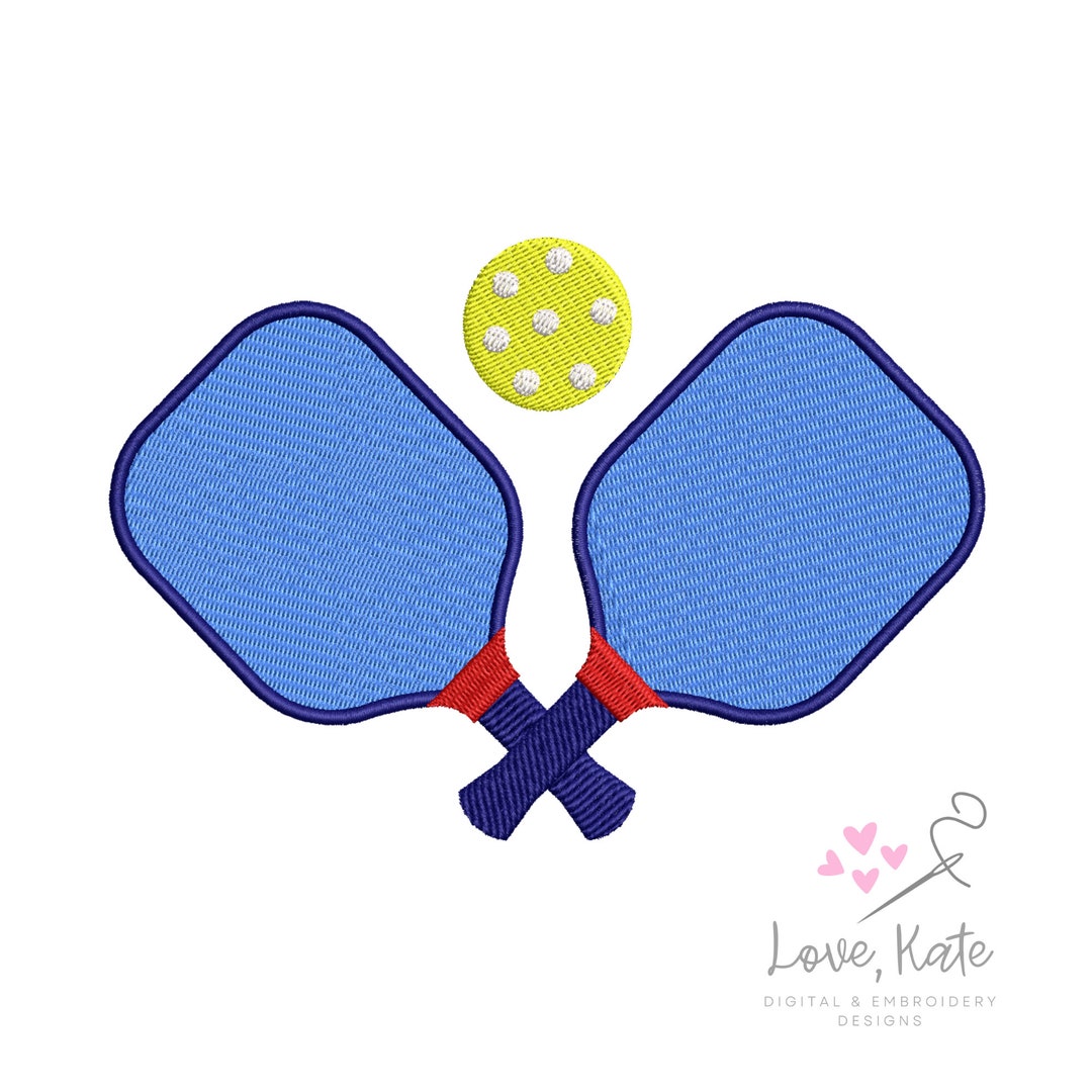 Pickleball Paddles Embroidery Design - 2 Styles | 5 Sizes - Etsy