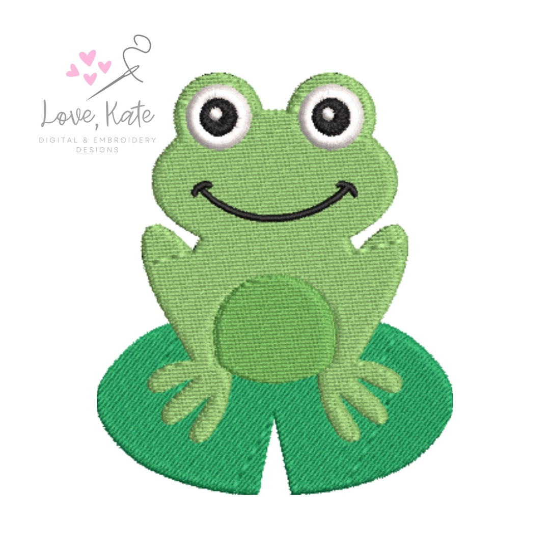 Preppy Frog Embroidery Design - 2 Styles - Etsy