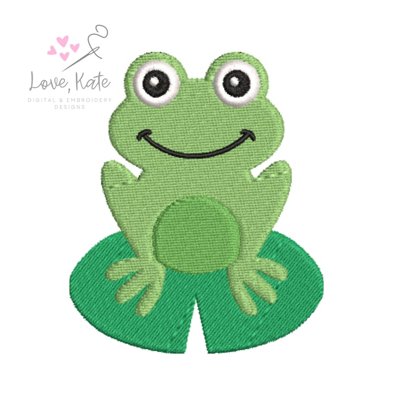 Frog Embroidery - Etsy