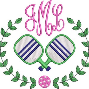 Pickleball Wreath Monogram - Etsy