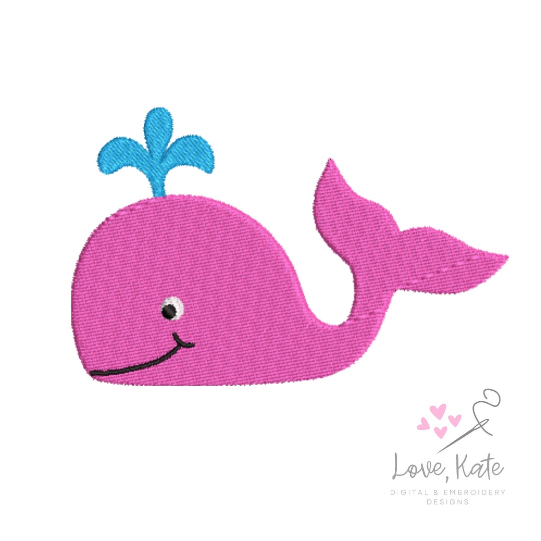 Preppy Whale Embroidery Design - 8 Sizes - Etsy