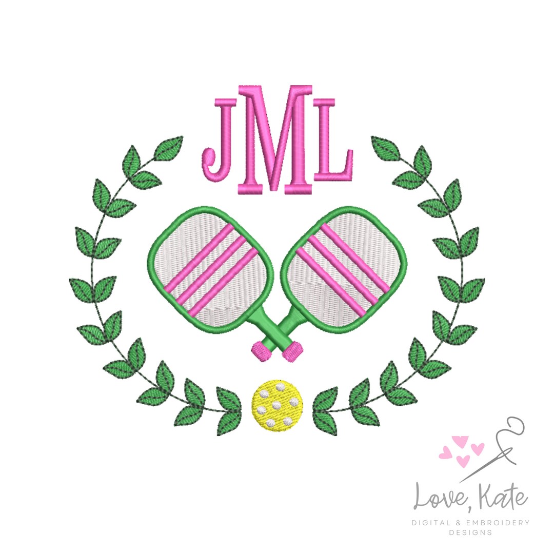 Pickleball Wreath Monogram - Etsy