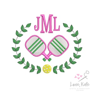 Pickleball Wreath Monogram - Etsy