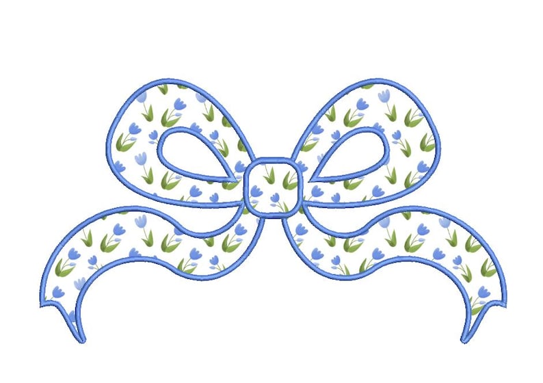 The Beautiful Bow Applique Embroidery Design - Etsy