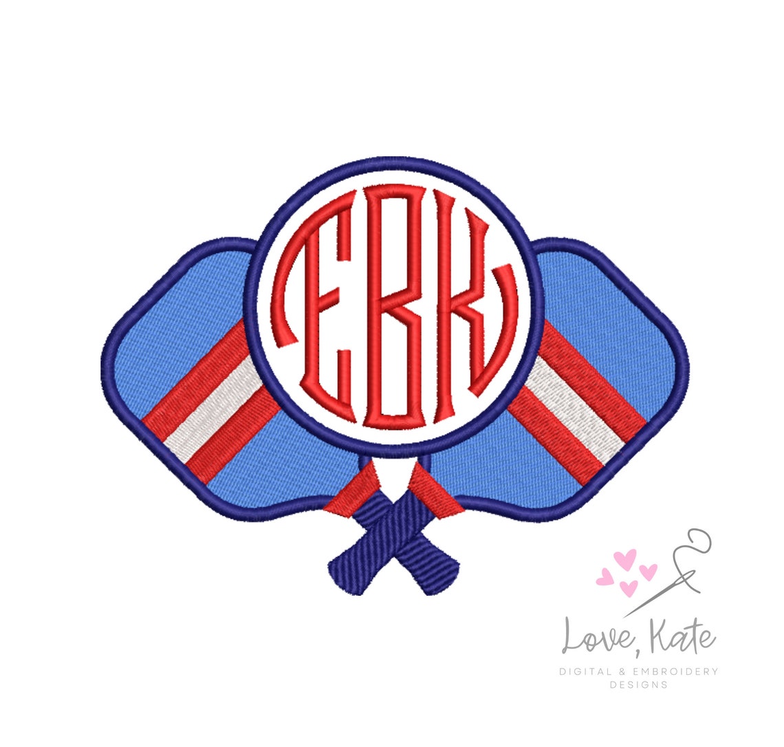 Crossed Pickleball Paddles Monogram - Etsy