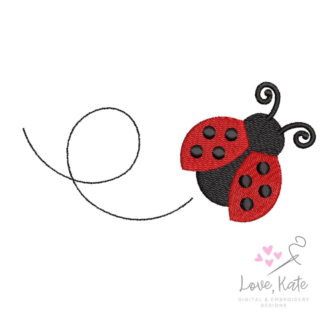 Ladybug Embroidery Designs | 2 Styles | 9 Sizes Each - Etsy