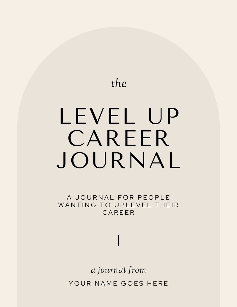 Level up Your Career Journal Template - Etsy