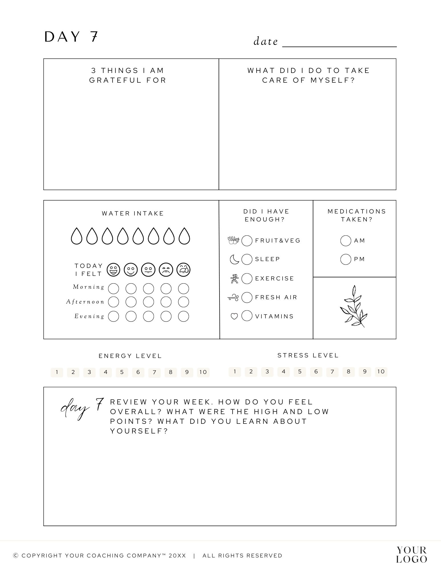 Mood Tracker Journal Template - Etsy