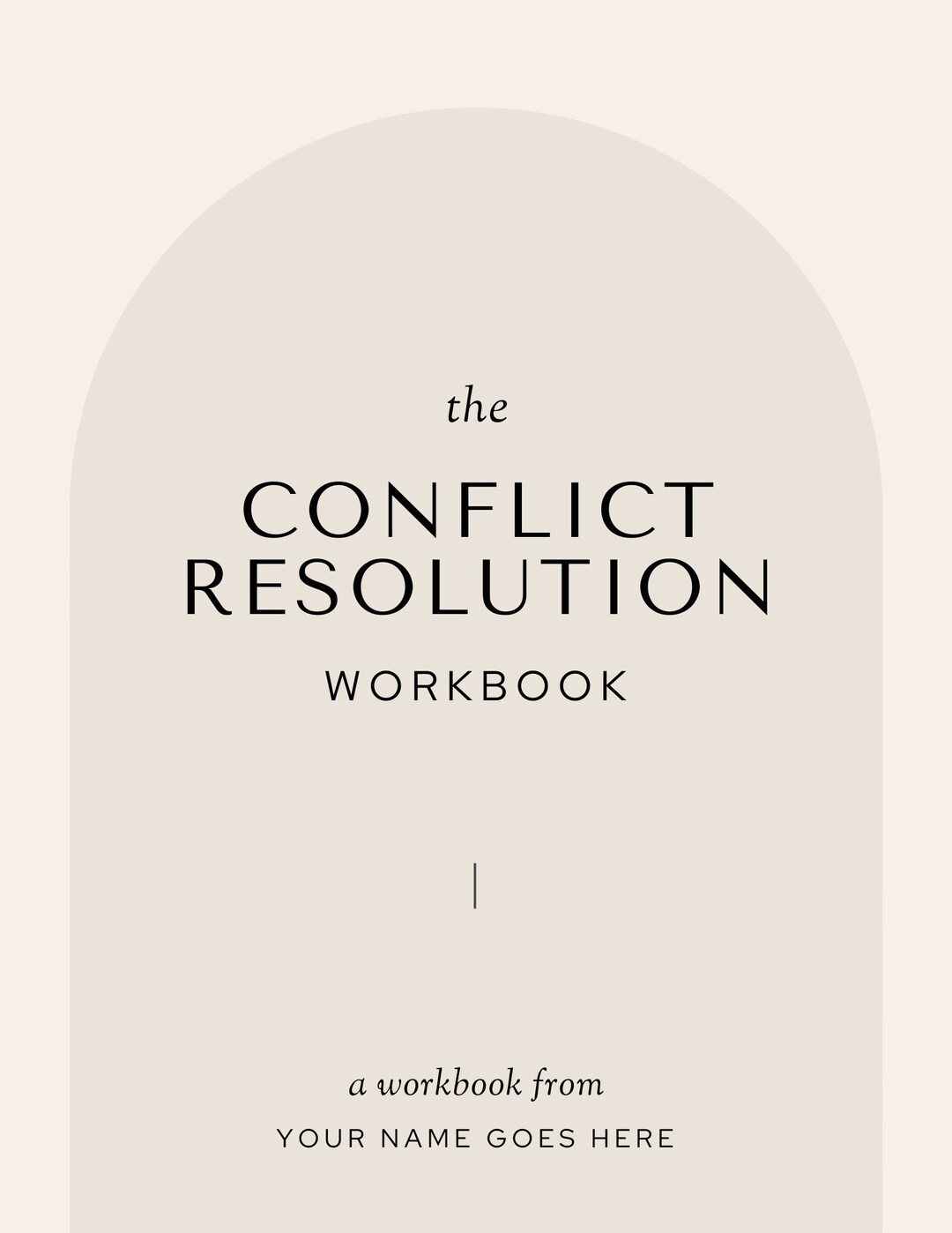 Conflict Resolution Workbook - Etsy