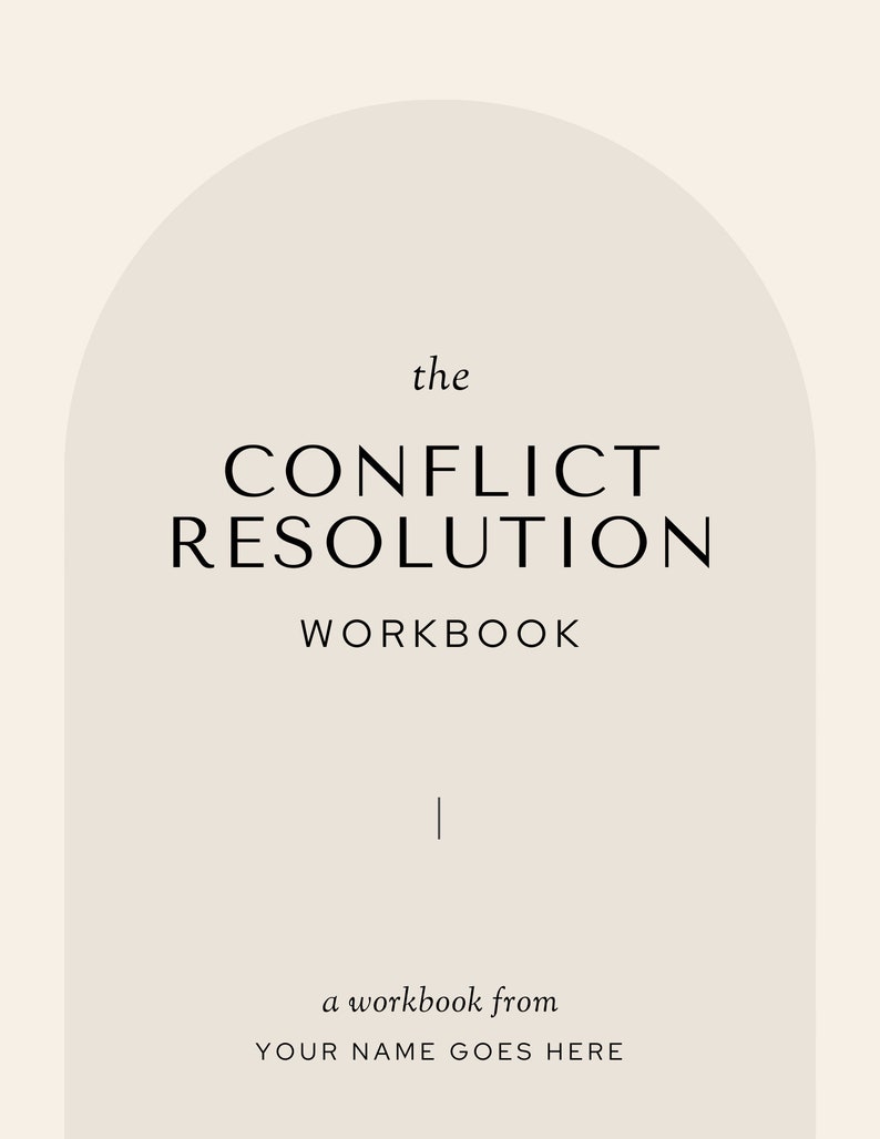 Conflict Resolution Workbook - Etsy