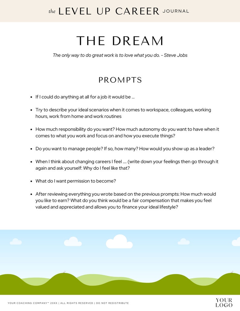 Level up Your Career Journal Template - Etsy