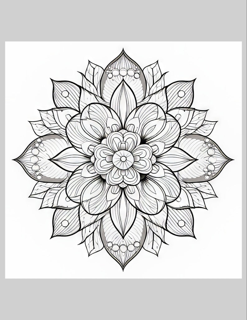 Tranquil Mandalas Mindfulness Coloring Pages: Printable Art for Stress ...