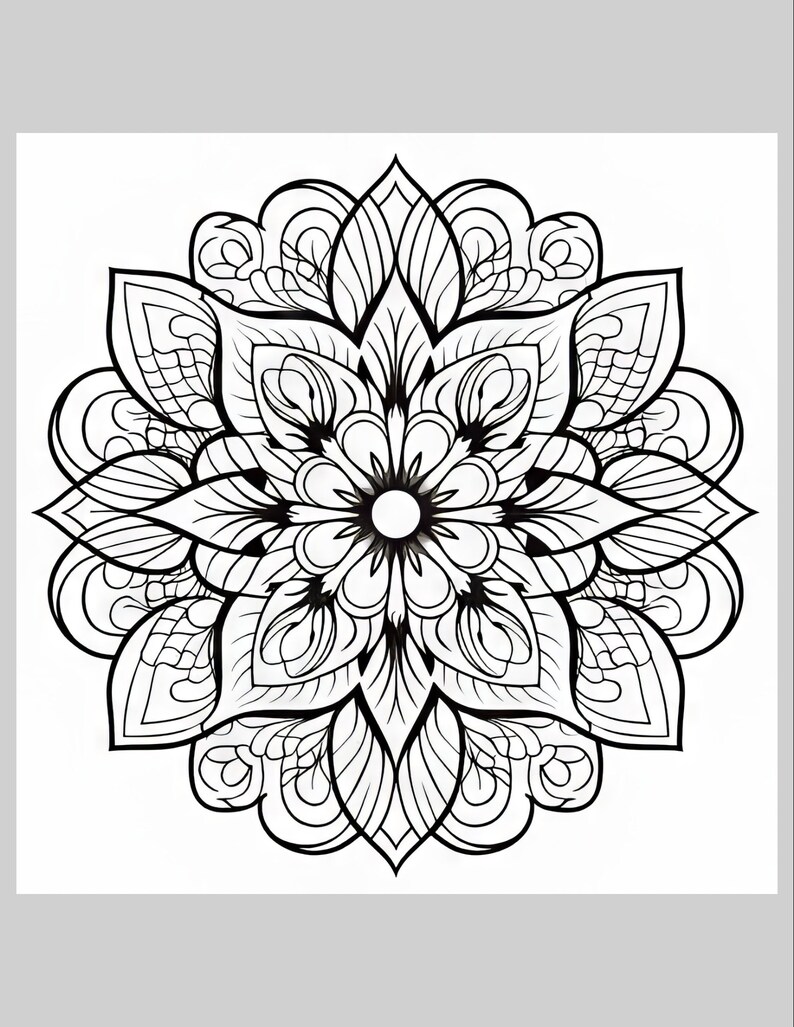 Tranquil Mandalas Mindfulness Coloring Pages: Printable Art for Stress ...