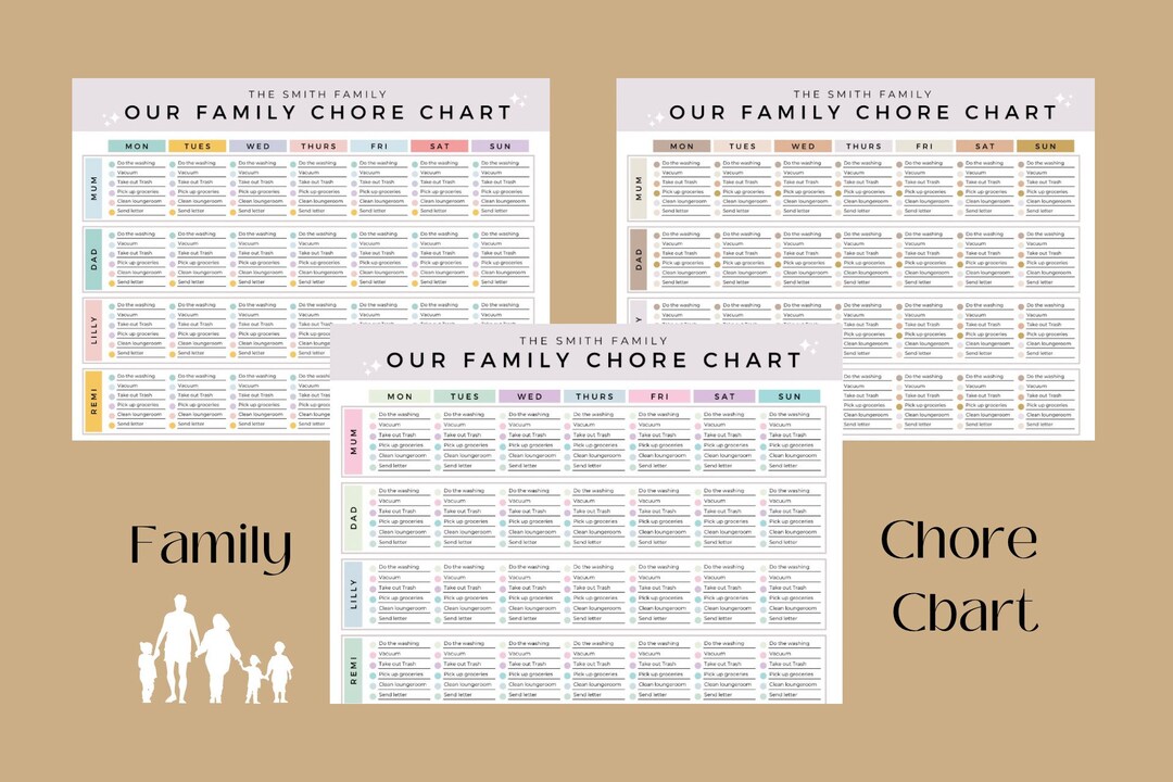 Family Chore Chart - Etsy