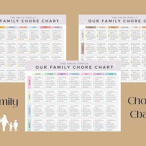 Family Chore Chart - Etsy
