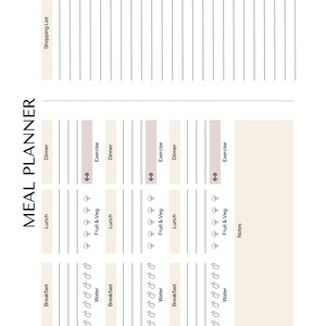 Weekly Meal Planner Template - Etsy