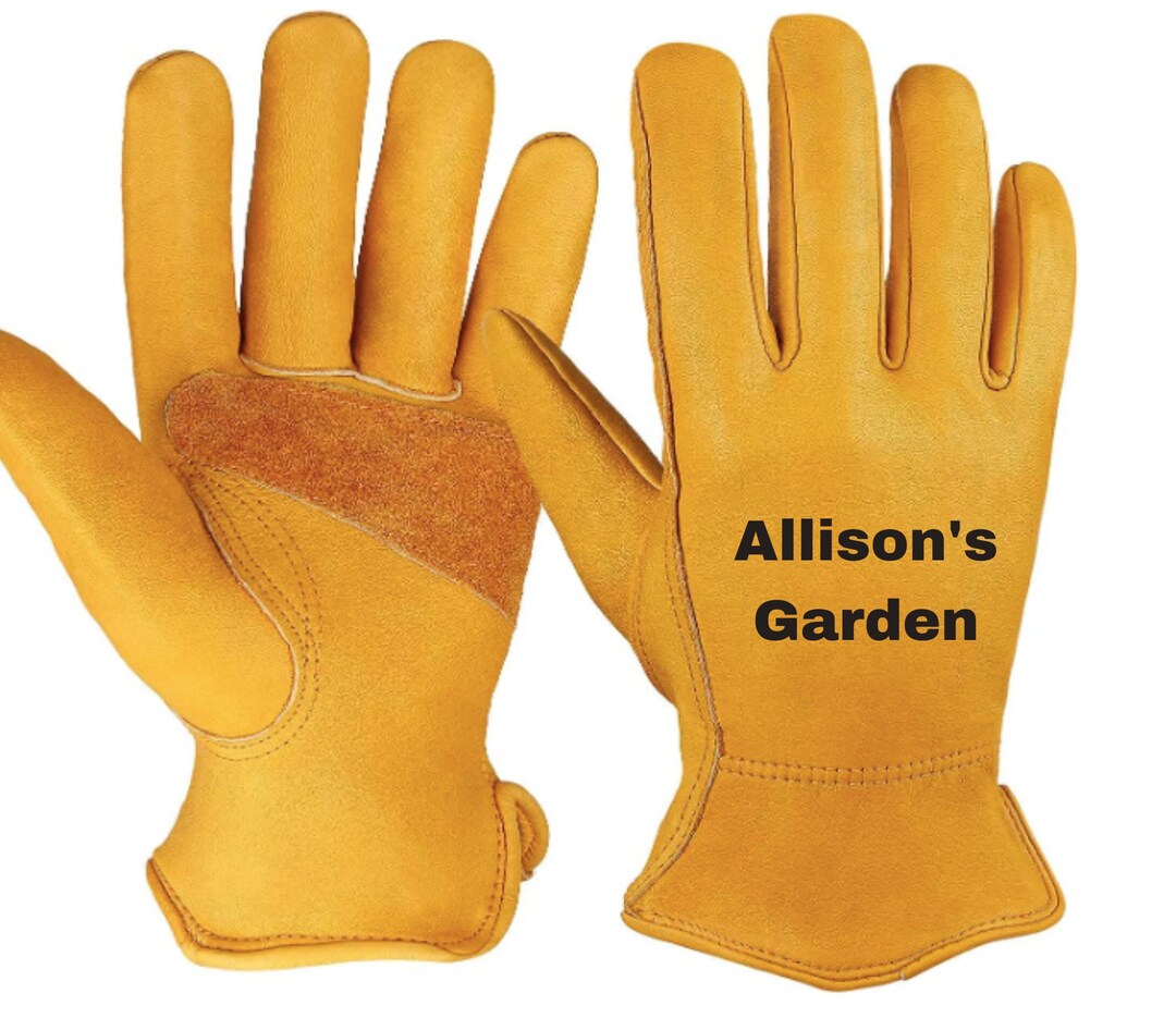 Personalized Leather Work Gloves, Engraved Gardening Gift - Etsy