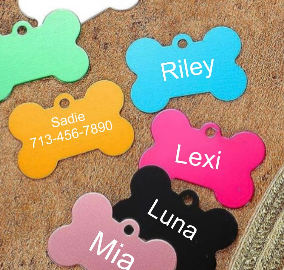 Personalized Pet Id Tags, Custom Dog Tags Engraved, Cat Tags, Pet Names ...