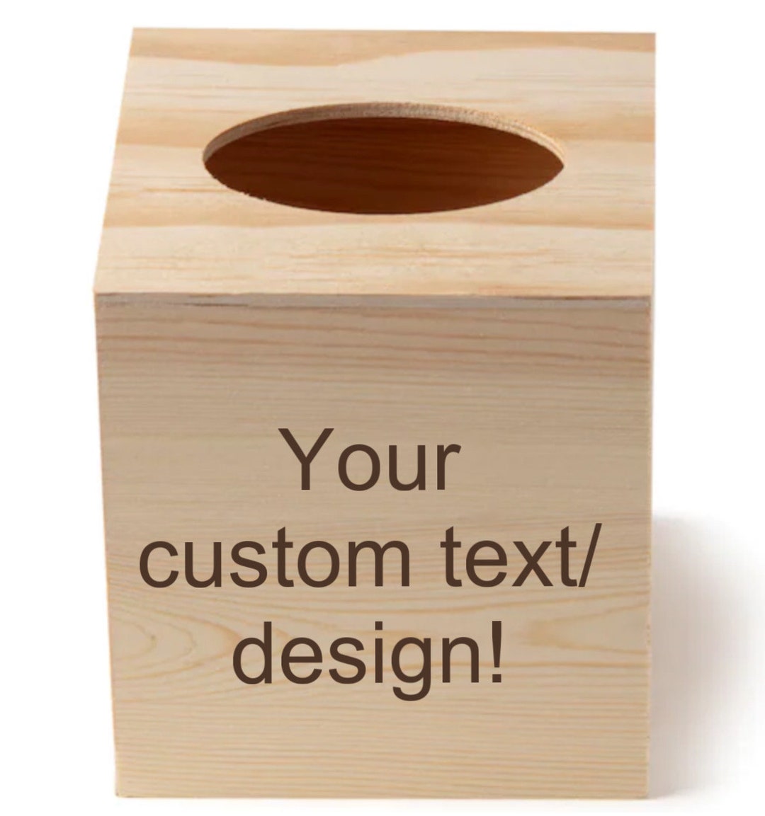 Personalized Wood Tissue Box Cover, Custom Tissue Box, Personalized ...