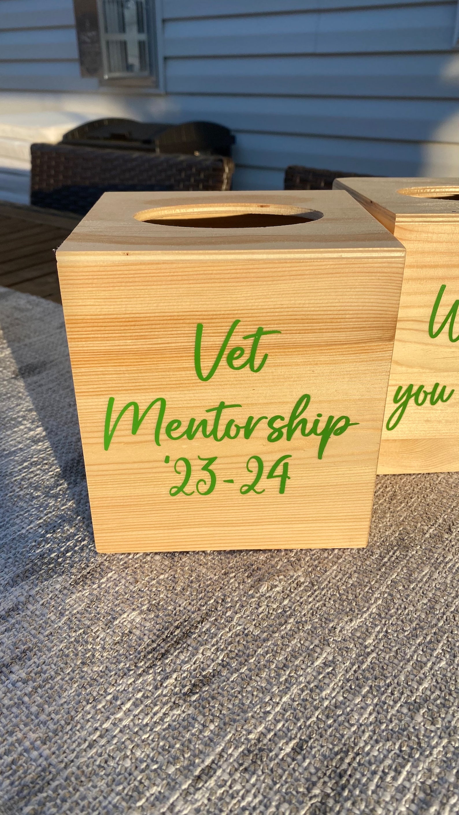 Personalized Wood Tissue Box Cover, Custom Tissue Box, Personalized ...